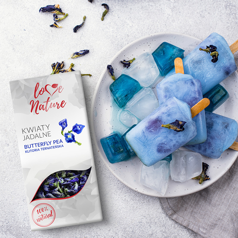 10 g KLITORIA TERNATEŃSKA PŁATKI KWIATY JADALNE LOVE NATURE